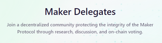 Maker Governance Delegates